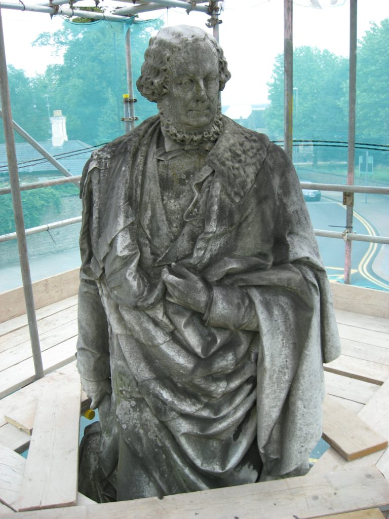 Dudley Statue before stone cleaning C Slade with Elliott Ryder IMG_9266 ...